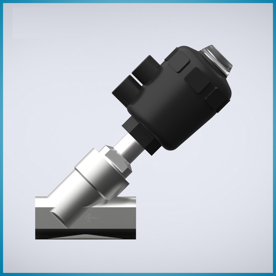 Pneumatic angle seat valve (Clamp) - Buy Diaphragm Valve, Valve ...